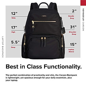TUMI - Voyageur Carson Laptop Backpack - 15 Inch Computer Bag for Women - Black