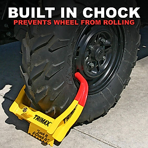 Trimax TCL65 Wheel Chock Lock , Yellow/Red, 7.25in