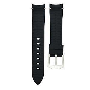 Ewatchparts CURVED END RUBBER STRAP 18-19-20-21-22-24MM COMPATIBLE WITH TAG HEUER CARRERA,F1 AQUARACER
