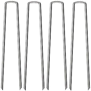 ALTRUISTIC 100Pces Landscape Staples 6 Inch Garden Staples Stakes, Fence Stakes Metal Tent Stakes Galvanized Steel Landscape Fabric Staples Sod Ground Staples Weed Barrier Stakes