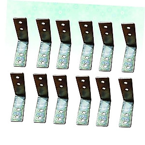 VILLCASE 60 Pcs Iron Brackets L Shaped Corner Brace Right Angle Brackets Wall Mount Shelves Wall Mount Shelf Heavy Duty Shelves Heavy Duty Hinges Wall Mounted Shelf Wall Floating Shelves