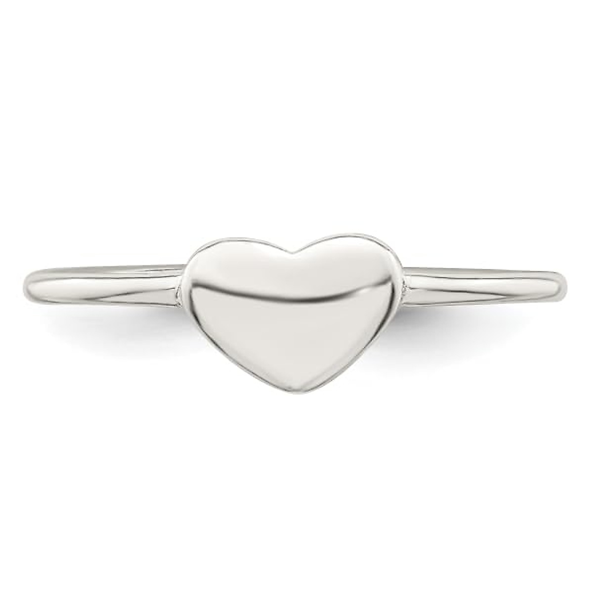 IceCarats 925 Sterling Silver Heart Love Ring Size 6