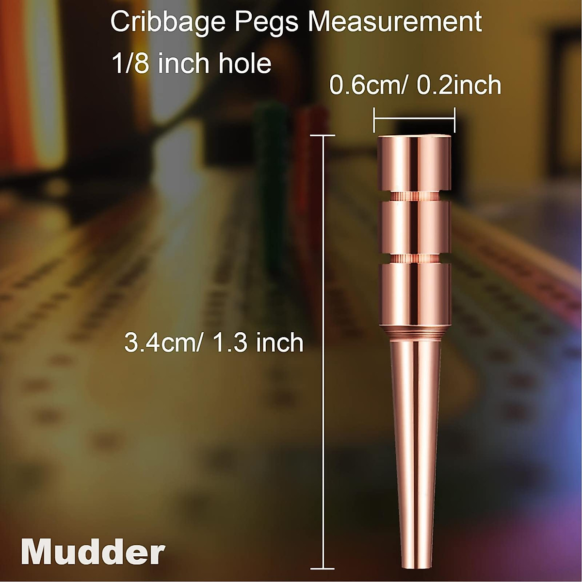 Mudder 20 Pieces Metal Cribbage Pegs Cribbage Board Pegs Fit 1/8 Holes for Cribbage Traditional Board Party Favors in 4 Colors