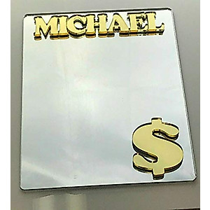 Money Dollar Sign Locker Mirror Personalized Back to School Magnetic Custom Locker Decor Cheerful Personalized Inside of Locker Organizer Accessory, Refrigerator Magnet, Quality and Fun in One!