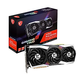 MSI Gaming Radeon RX 6800 XT 16GB GDRR6 256-Bit HDMI/DP 2285 MHz RDNA 2 Architecture OC Graphics Card (RX 6800 XT Gaming X Trio 16G)