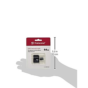 Transcend TS64GUSD350V 64GB UHS-I U1 Micro SD Memory Card