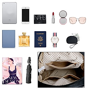 KKXIU Trendy Leather Backpack Purse for Women and Ladies Shoulder Travel Daypacks Bags (A-Black)