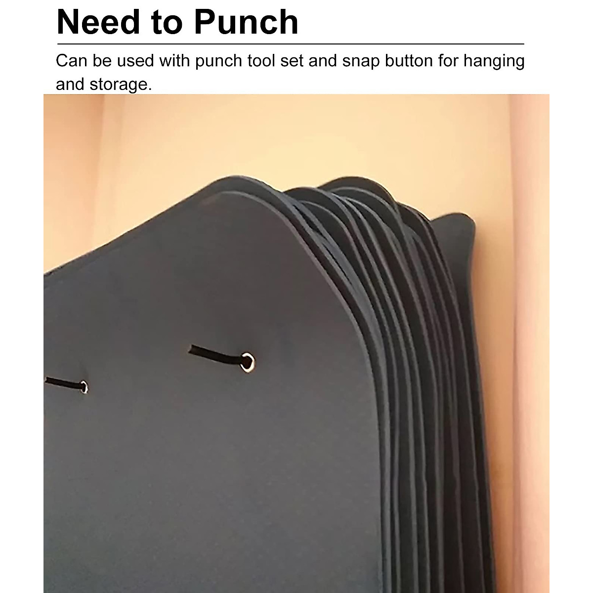 Ccsh Simple Black Yoga Mat Holder Wall Mount, Large Capacity Hanging Storage Space Saver Yoga Mat Storage Rack for Gym Studio, Easy to Install (Size : Large)