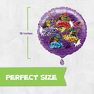 Teenage Mutant Ninja Turtle Balloons | 2 Pack | TMNT Ninja Turtle Party Decorations and Supplies | Sticker