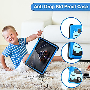 Kids Tablet 10 inch Tablet for Kids Toddler Tablet Wifi Kids Tablets for Toddlers with Case 2+64GB Children's Tablet Android Kids Learning Tablet for Boys Parental Control Dual Camera Netflix Youtube