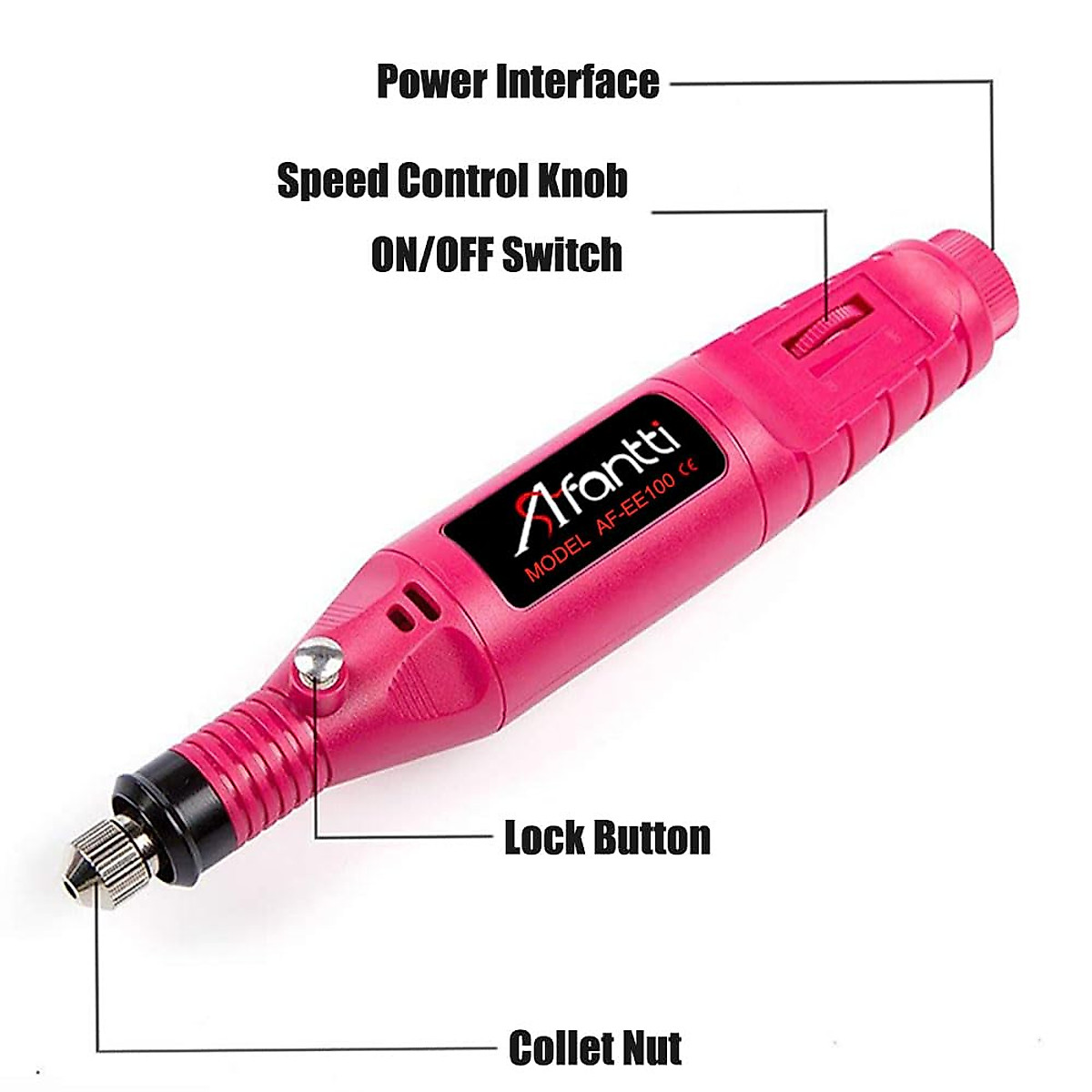 Afantti Micro Corded Electric Engraver Pen Mini DIY Engraving Tool Kit Etcher for Metal Glass Ceramic Plastic Jewelry with | Scriber | 30 Bits | 8 Stencils |