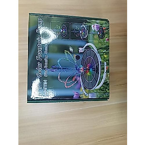 AISITIN 6.5W Solar Fountain with LED Colorful Lights & 3000mAh Battery, Solar Bird Bath Fountain Pump with Fixed Bracket and Multiple Nozzle, Solar Water Fountain Pump for Garden, Pond and Outdoor