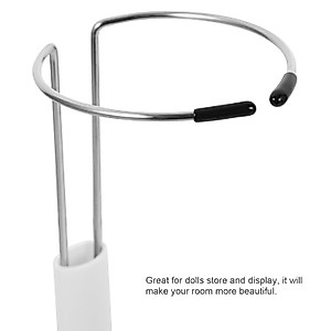 jojofuny Doll Stands for 8- inch Dolls, 2pcs White Action Figure Stand Portable Fashion Dolls Organizer Display Bracket Doll Holder for Home Decoration, 25cm