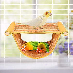 BWOGUE Winter Warm Bird Nest Bed Hanging Hammock Snuggle Hut Parrot House Tent Toy Bird Cage Perch for Parakeet Budgies Cockatiels Lovebird Cockatoo Finch Hamster Chinchilla Guinea Pig
