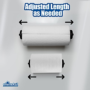 EHOMEA2Z Magnetic Paper Towel Holder Heavy Duty Steel Refrigerator Kitchen Fridge Bar Grill BBQ RV (Black, 1)