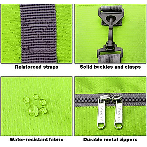 WANDF for Frontier Airlines United Airlines 18" Foldable Travel Duffle Bag for Travel Gym Sports Weekender Bag, Green