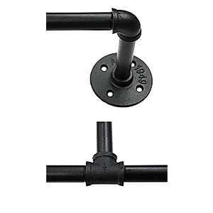 Bathroom Towel Rack, Wall Mounted Industrial Pipe Organizer Holder, Bath Hand Towel Washclothese Storage Holder, RV Camper Organizer Shelf