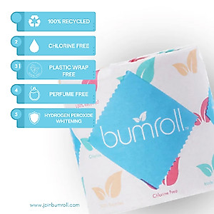 Bumroll Made in USA, 24 Premium Earth Friendly Recycled Toilet Paper Rolls - Soft, Absorbent & Eco-Friendly Bathrooms Tissue Rolls for Home & Office - Septic Safe & RV-Friendly - Bulk Toilet Paper