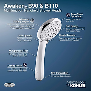 KOHLER 72421-H-CP Awaken Handshower, Polished Chrome