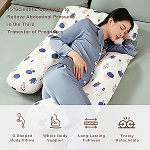 SEEDNUR Pregnancy Pillows U Shaped Full Body Maternity Pillow with Removable Cover 70 Inch Maternity Pillows for Sleeping(Gray)