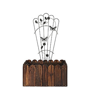 1.Go Metal Garden Trellis Panel Arch for Climbing Plants, 15" Wide x 34" High, OG-0018