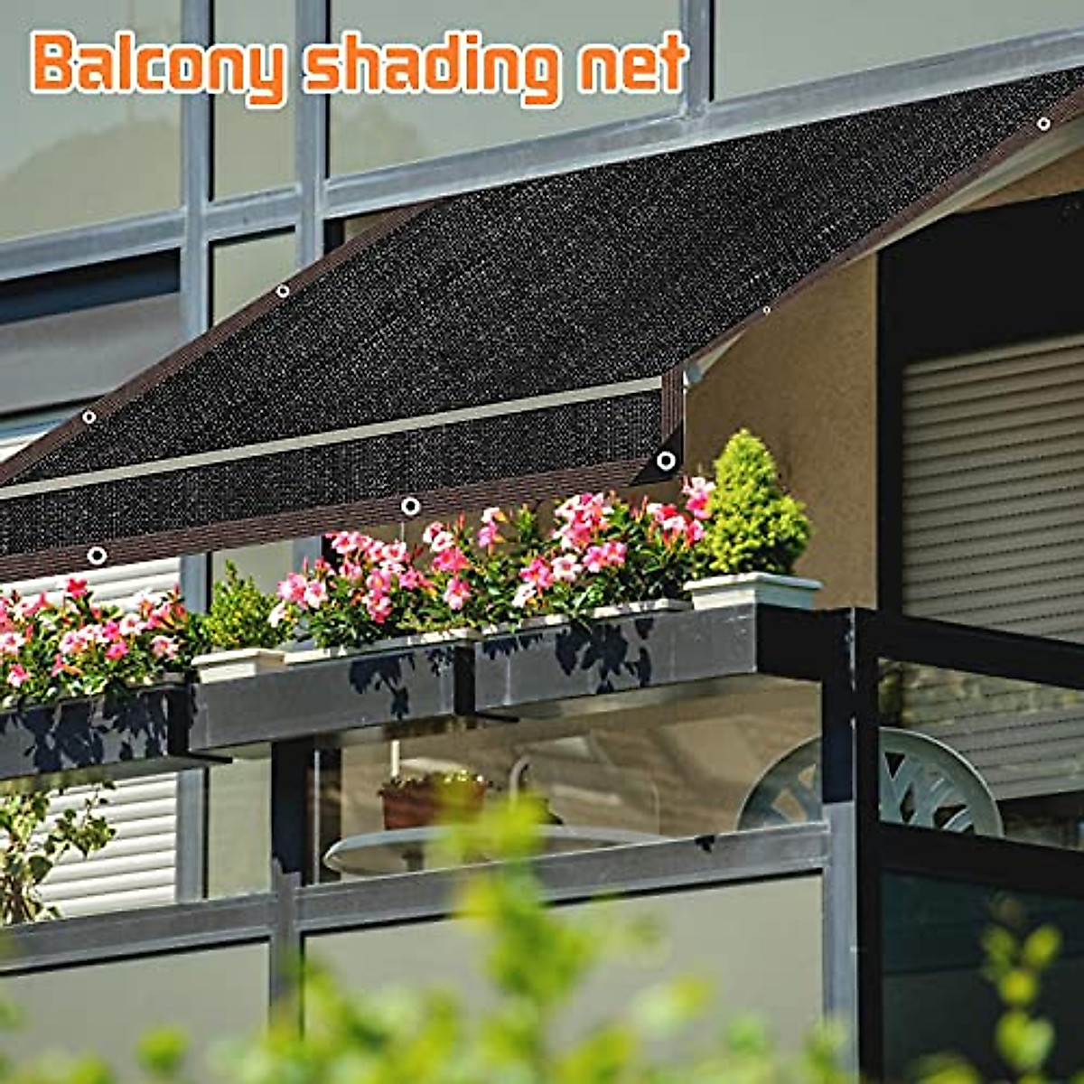 QCGGOW 70% Sunblock Shade Cloth, 10FTx20FT UV Sun Mesh - Black Bulk Resistant Net for Garden, Plant, Greenhouse, Cover, Balcony