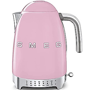 Smeg Pink Stainless Steel 50's Retro Variable Temperature Kettle