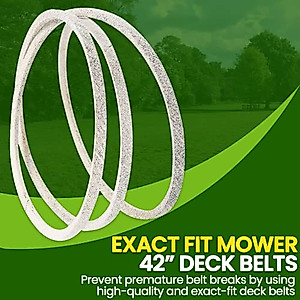 TonGass 42" Lawn Mower Deck Belt Compatible with John Deere Lawn Mower - Replaces Part Number GX20072 - Deck Drive Belt for Heavy-Duty Use - Compatible with 100 D100 E100 Series