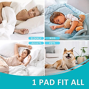 KANECH Queen Size Bed Pads (60"x80") with Straps (1 Pack), Washable and Waterproof ,Heavy Absorbency Incontinence Mattress Pad, Reusable for Adults and Kids
