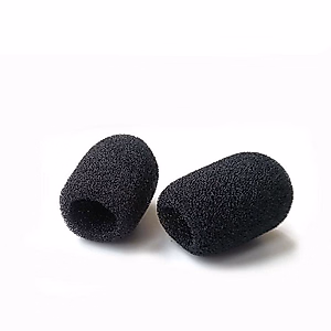 BLUPLE 3 Pieces Lavalier Microphone Metal Tie Clips, 3 Pieces Lapel Mic Windscreen Foam Covers (Clip-6mm, 3pcs,Black)