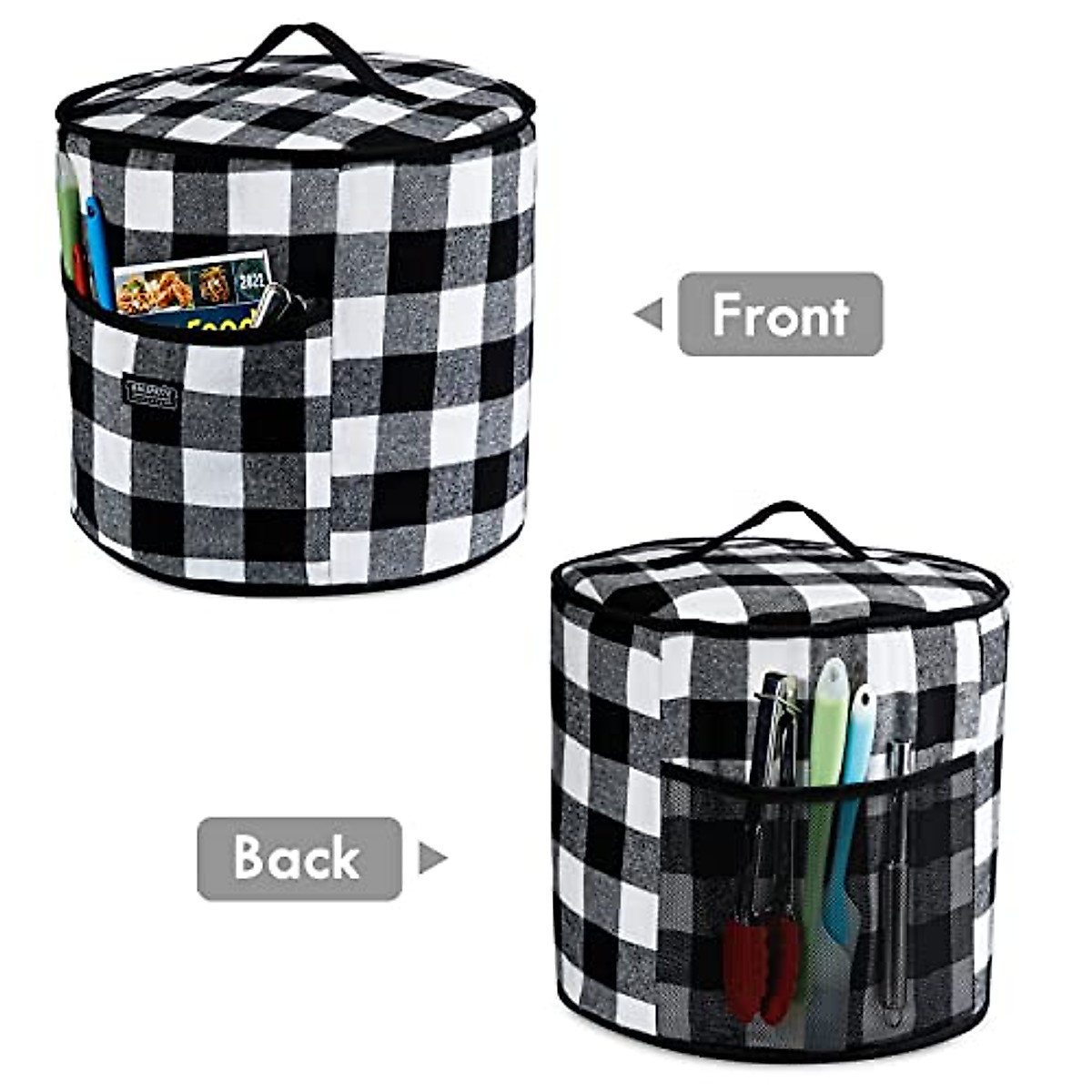 BAGSPRITE Dust Cover Compatible with Instant Pot 6 Quart-Appliance Covers- Insulated Pressure Cooker Cover with Pockets for Kitchen Accessories