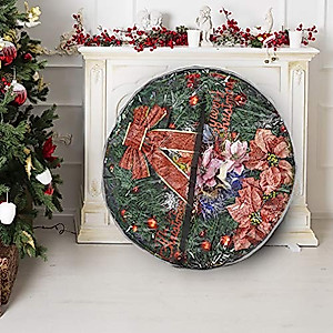 Primode Wreath Storage Bag 36" | Garland Wreaths Container with Clear Window for Easy Xmas Holiday Storage | Durable 600D Oxford Material