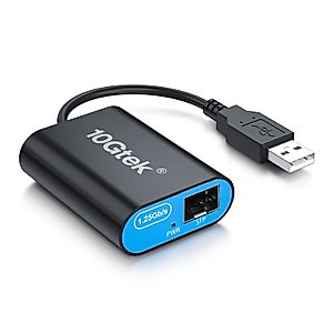 USB3.0 to SFP Fiber Optic Converter, USB to Open SFP 1000Mbps Gigabit Ethernet Adapter, USB 3.0 Fiber Adapter Multi Mode(MMF)/Single Mode Fiber(SMF) Compatible