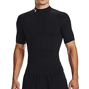 Under Armour Men's Standard HeatGear Short-Sleeve Mock Neck, Black (001), Small