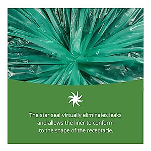 STOUT by Envision G3340E11 Controlled Life-Cycle Plastic Bags, 33" x 40", 33 gal capacity, 1.10 mil thickness, Green (Pack of 40)