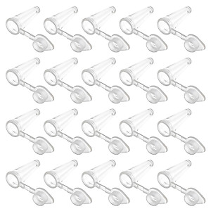 Bettomshin 1000Pcs 0.1ml Conical Centrifuge Tubes, with Snap Cap, Transparent Mini Plastic Microcentrifuge Test Tubes Storage Containers for Beads Specimen Sample Lab