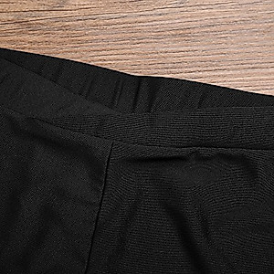 MSemis Kids Girls Boycut Booty Shorts Gym/Yoga/Gymnastics Bottoms Athletic Hot Pants Sports Uniform Black 2-3