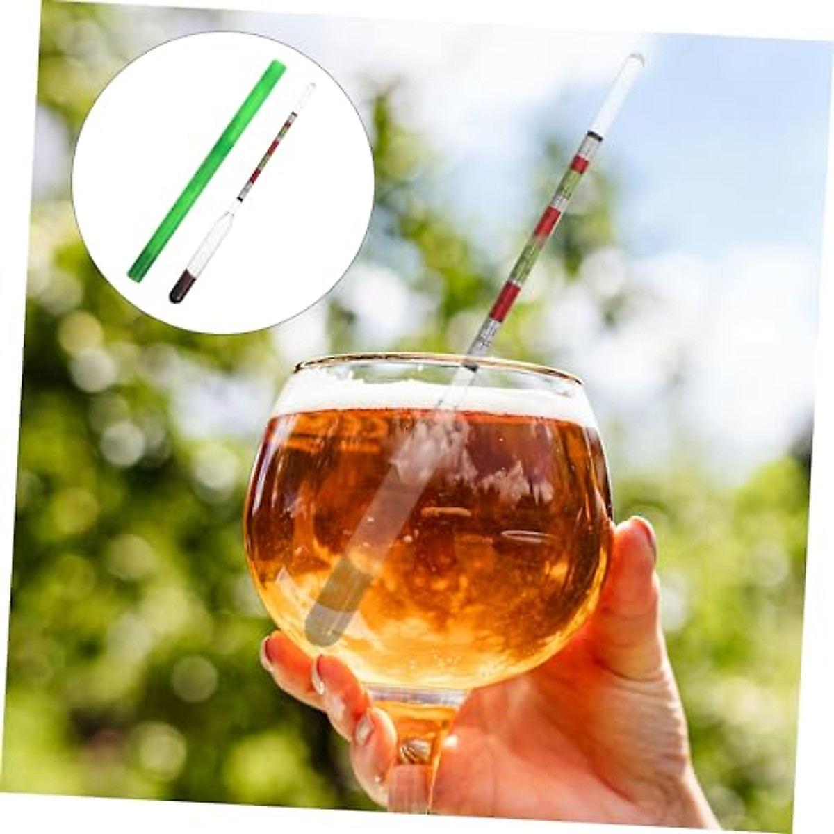 CRILSTYLEO 1pc Sugar Meter Hydrometer for Sugar Scale Hydrometer Triplescale Tester Specific Hydrometer Homebrew Hydrometer Liquid Hydrometer Alcohol Hydrometer Borosilicate Glass