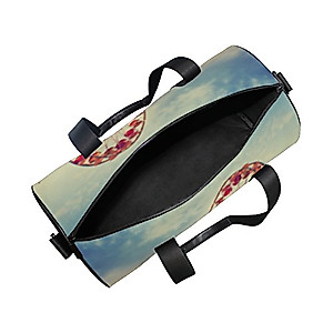 ALAZA Retro Vintage Pug Dog Sports Gym Duffel Bag Travel Luggage Handbag for Men Women