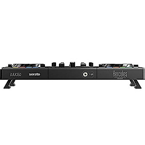 Hercules DJControl Inpulse 500 DJ Software Controller with Polsen HPC-A30-MK2 Monitor Headphones & Mini to 6' RCA Cable Bundle