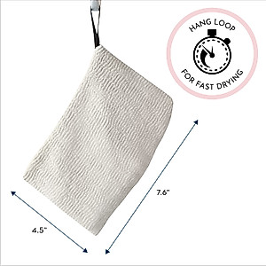 S&T INC. Exfoliating Soap Bag, Bar Soap Pouch for Shower and Bath, 7.6 Inches x 4.5 Inches, Grey, 2 Pack