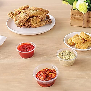 TashiBox Disposable Mini Polypropylene Cups, Portion Cups (No Lids), 200 Count (2 oz)