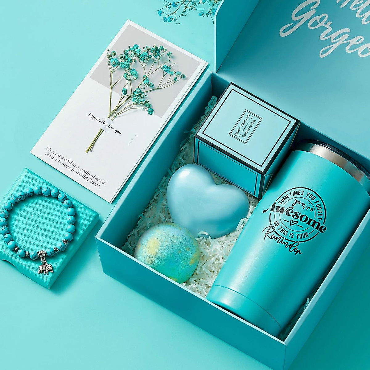 Birthday Gifts for Women, Personalized Gifts for Mom Sister Best Friend Wife Girlfriend, Unique Spa Relaxing Gift Baskets for Women Who Have Everything - Mothers Day Gifts for Mom