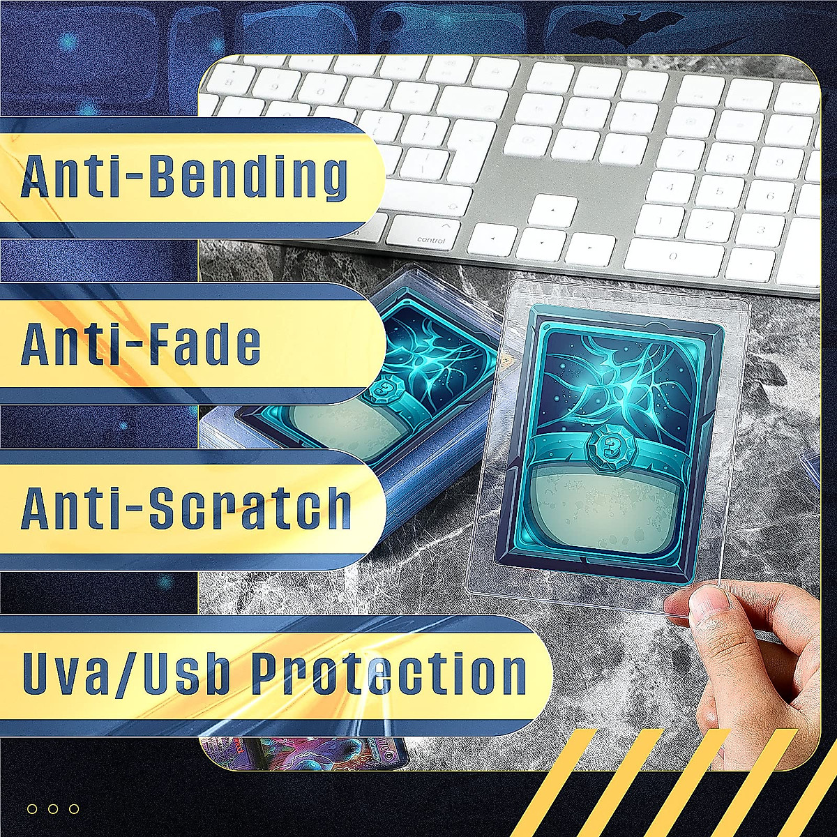 Hard Case for Cards Semi Rigid Holders Grading Submission Size Trading Protectors Sleeves Hard Plastic Card Supplies for Trading Cards, Baseball Cards, Sports Cards (40 Pieces)