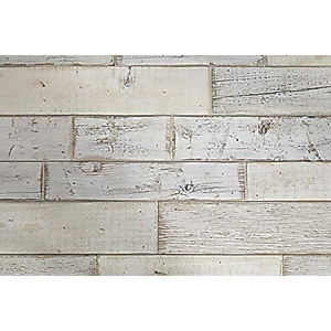 Signature Design by Ashley Shawnalore Farmhouse Solid Pine Wood End Table, Weatherworn White Finish