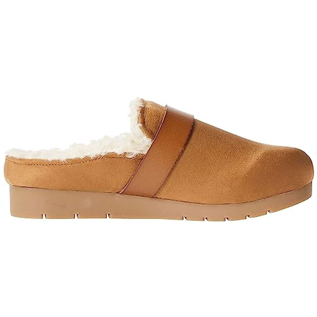 Amazon Essentials Women's Shearling Mule, Tan Suede, 7.5