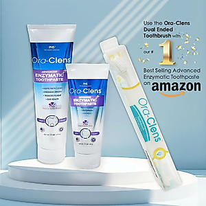 Ora-Clens Dual Ended Toothbrush- Ergonomic Angled Design, Long Flexible Neck, Lightweight, Comfortable, Helps Control Tartar, Plaque & Bad Breath for Dogs and Cats.