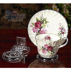 Cup/Saucer Display Stand, Clear
