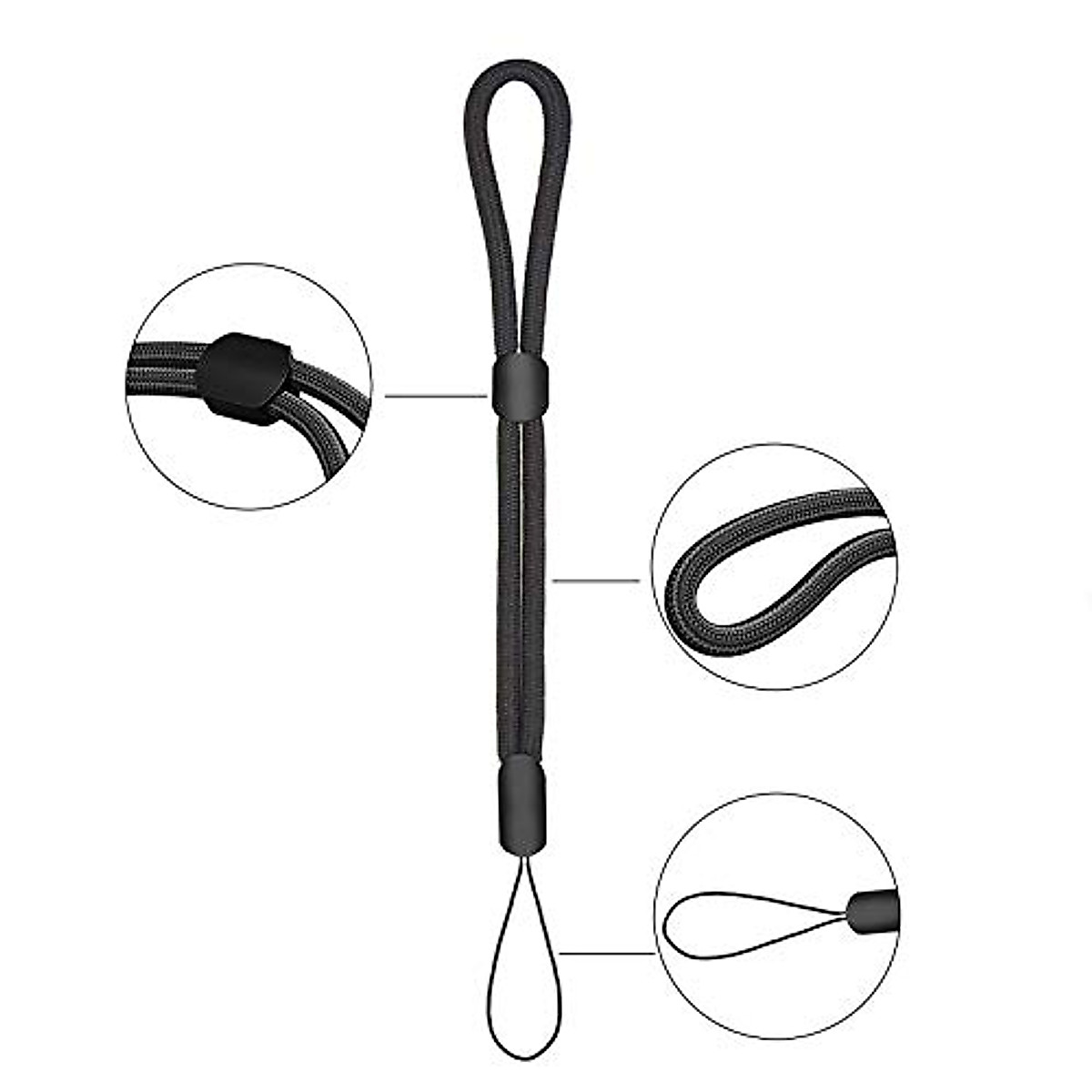 Mixed Color Adjustable Creative Short Wrist Strap Hand Lanyard, Suitable for iPhone, Samsung and Other Smart Phones, Cameras, Mobile U disks, Wallets, Flashlight Portable lanyards. (10 Pack)