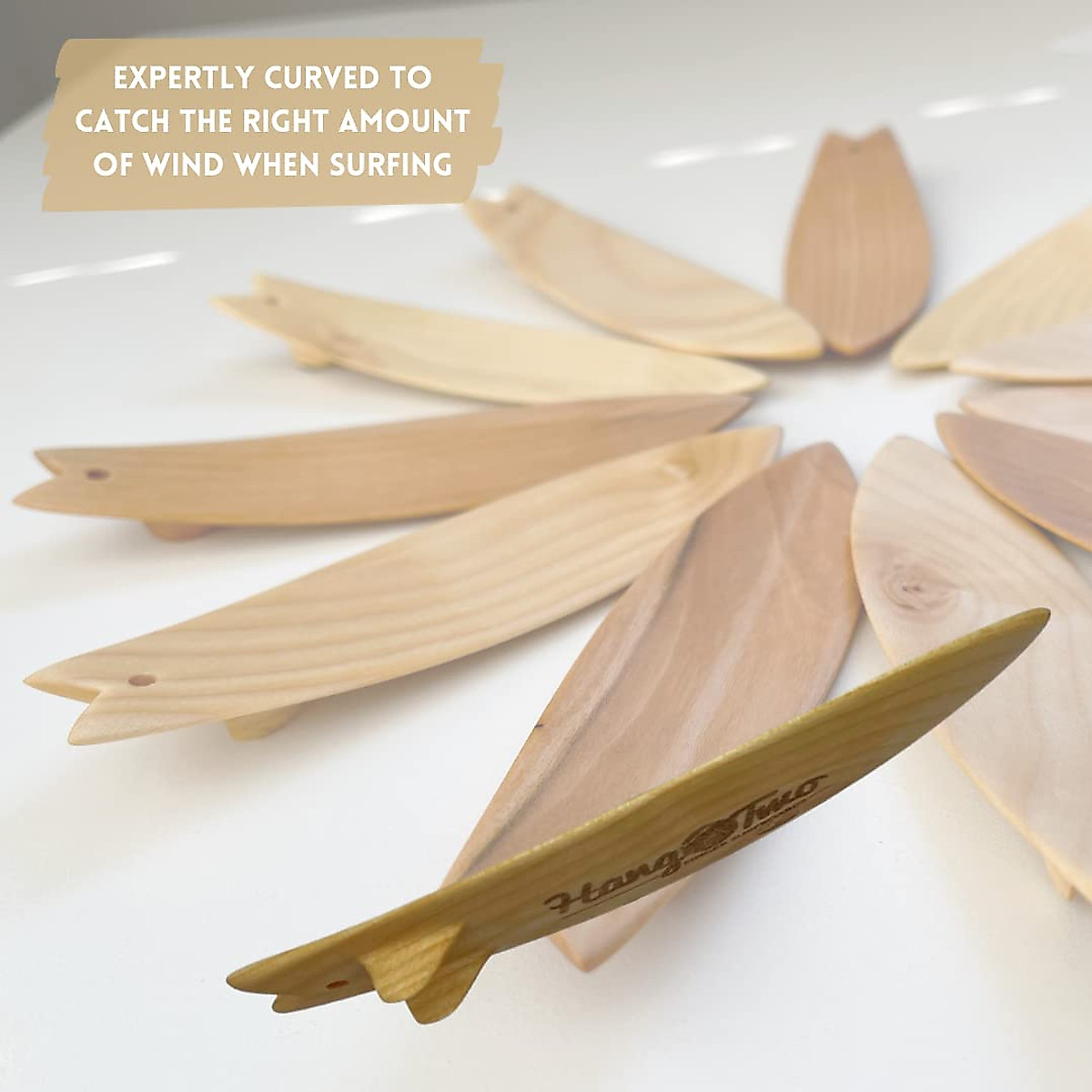 Hang Two Finger Surfboards Hang Two Surfers Wood Finger Surfboard Kit (Driftwood)